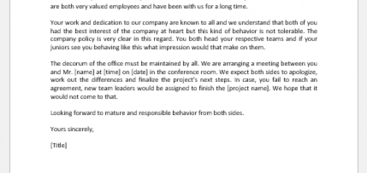 Office Cleanliness Policy Letter TEMPLATES | writeletter2.com