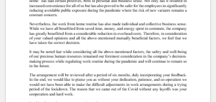 Late Coming Policy Letter to Employees | writeletter2.com