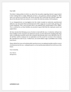 Letter to Notify Employee of a New or Change in Policy