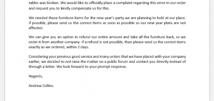 Complaint Letter for Hostile Work Environment | Download