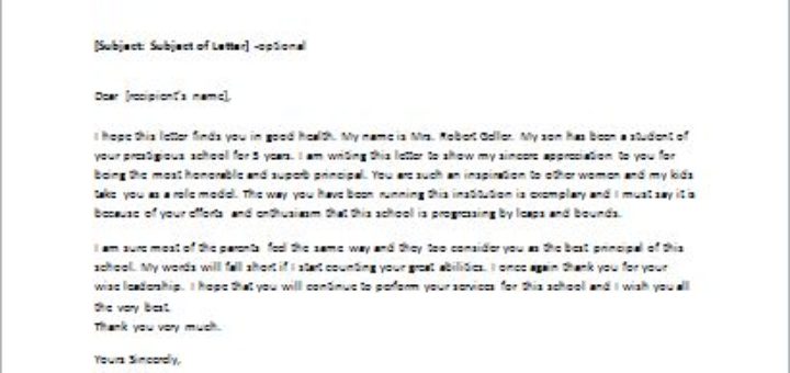 Letter of Appreciation for Good Service | Sample Letters