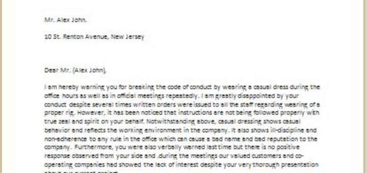 Warning Letter for not Wearing Safety Shoes | writeletter2.com