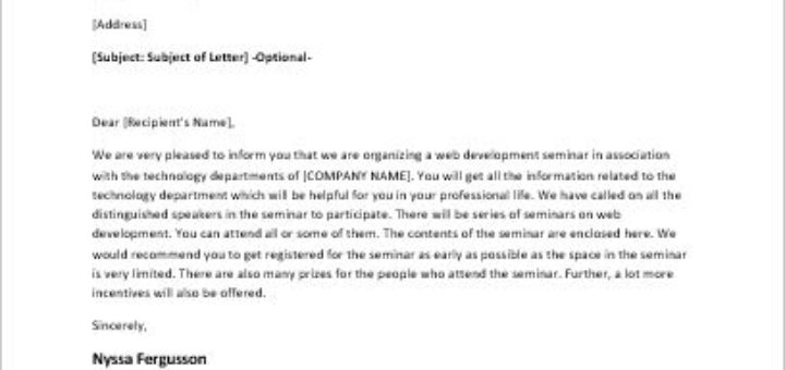 Invitation Letter for Product Demonstration at the Trade Show ...