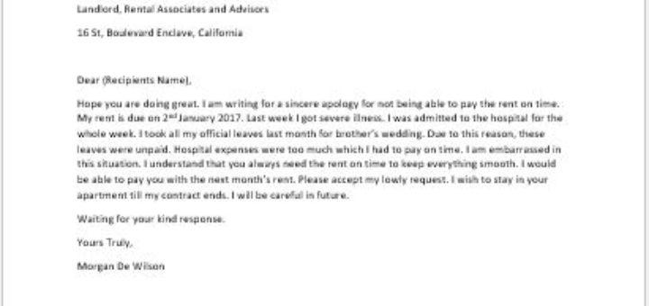 Warning Letter for not Paying Rent on Time | writeletter2.com