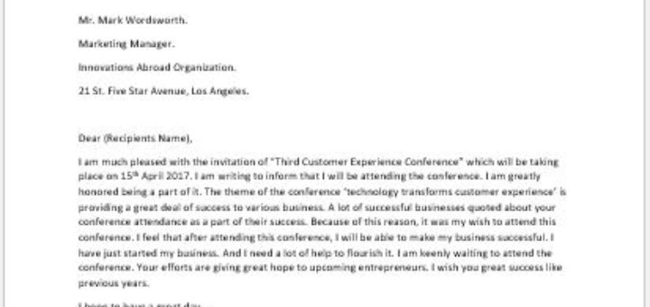 Letter to Confirm Travel Arrangements | writeletter2.com