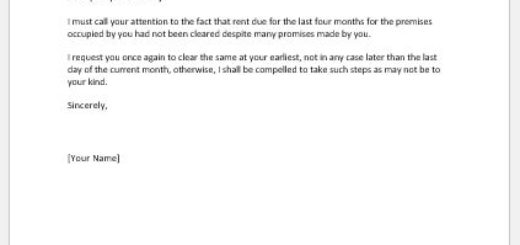 Warning Letter for not Paying Rent on Time | writeletter2.com