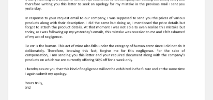 Apology Letter for Missing a Class | writeletter2.com