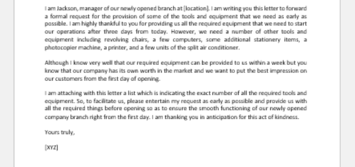 Request Letter for Photocopier Machine | writeletter2.com