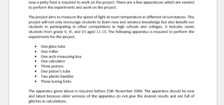 Letter of Request for Tools and Equipment | writeletter2.com