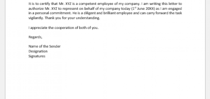 Authorization Letter to Drive Company Vehicle | writeletter2.com
