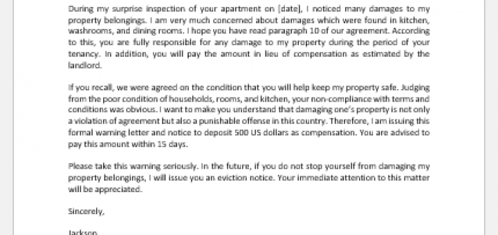 Warning Letter for Unauthorized use of Company Vehicle | 2