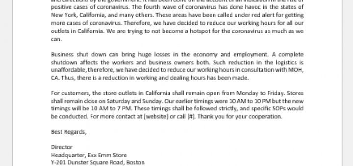 Letter to Confirm New Policies Implementation | FREE Letters