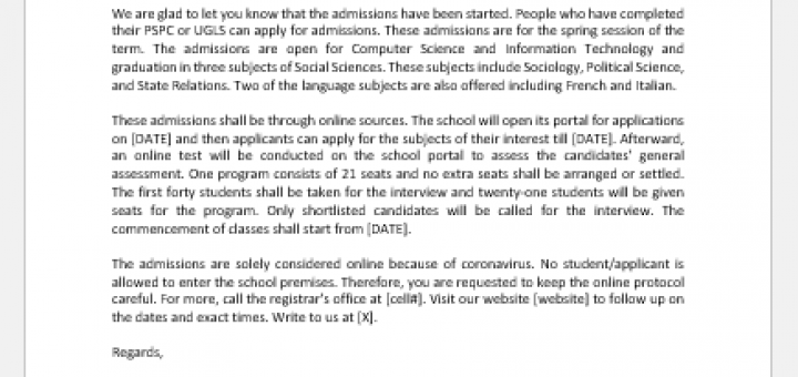 Letter to Confirm New Policies Implementation | FREE Letters